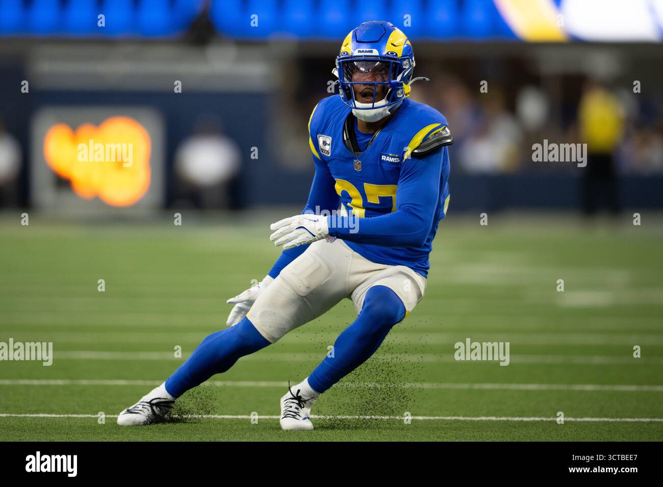 Los Angeles Rams safety Quentin Lake (37) runs during an NFL football ...