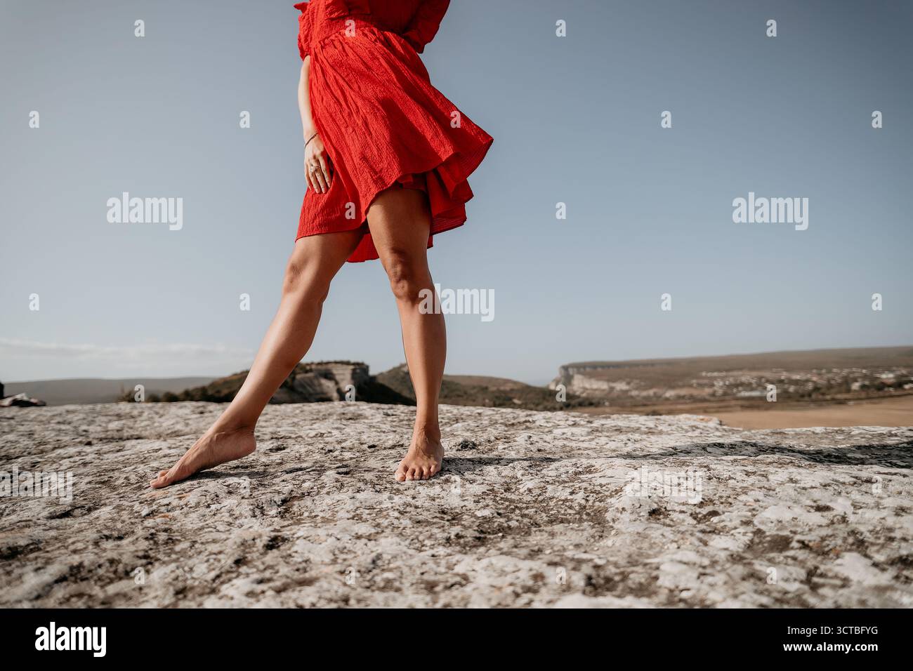Wind blowing dress woman hi-res stock photography and images - Alamy