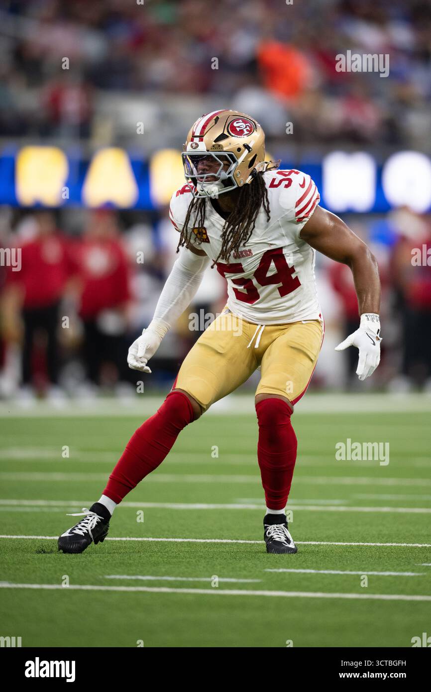 San Francisco 49ers linebacker Fred Warner (54) takes his stance during ...