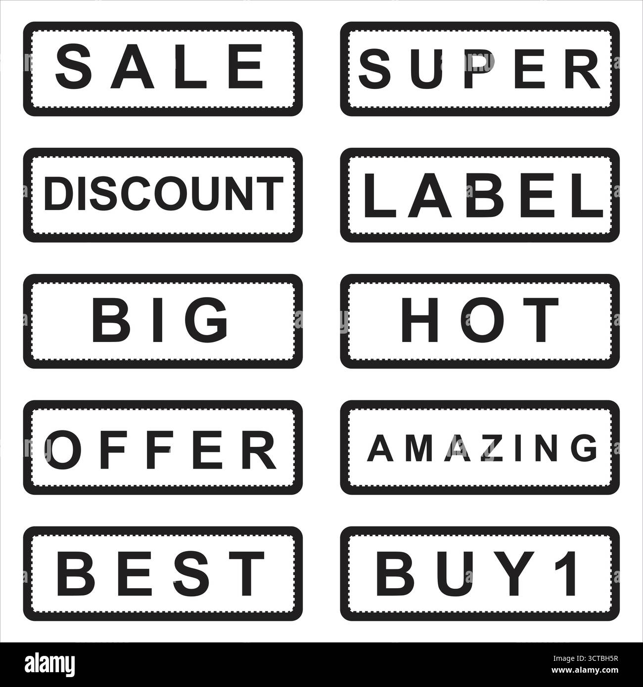 Editable tag design template Black and White Stock Photos & Images - Alamy