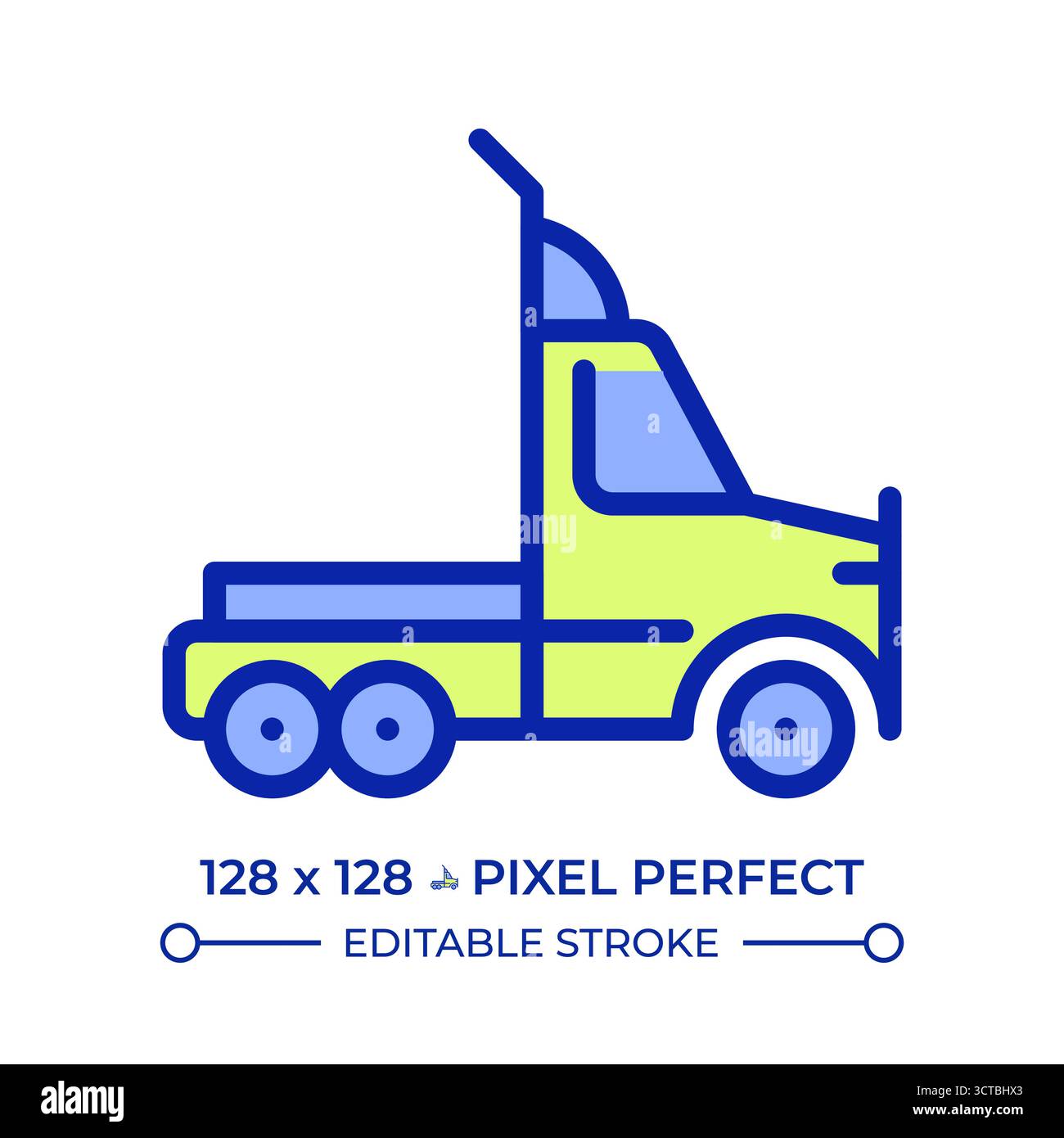 Semi truck line icon Cut Out Stock Images & Pictures - Alamy