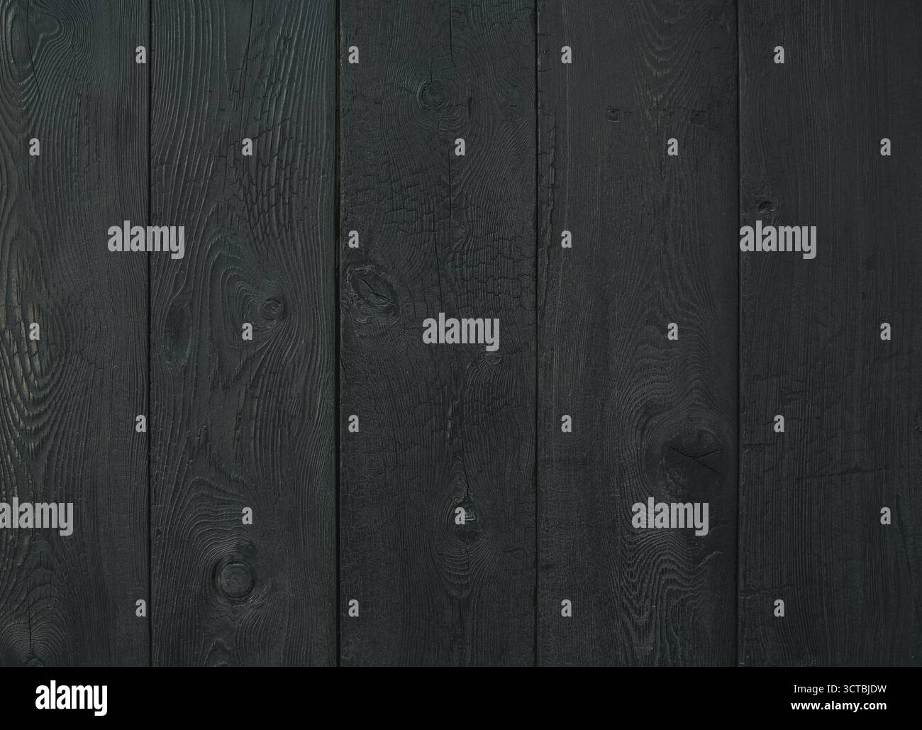 Black charred wooden planks crafted using the Japanese Yakisugi (Shou ...