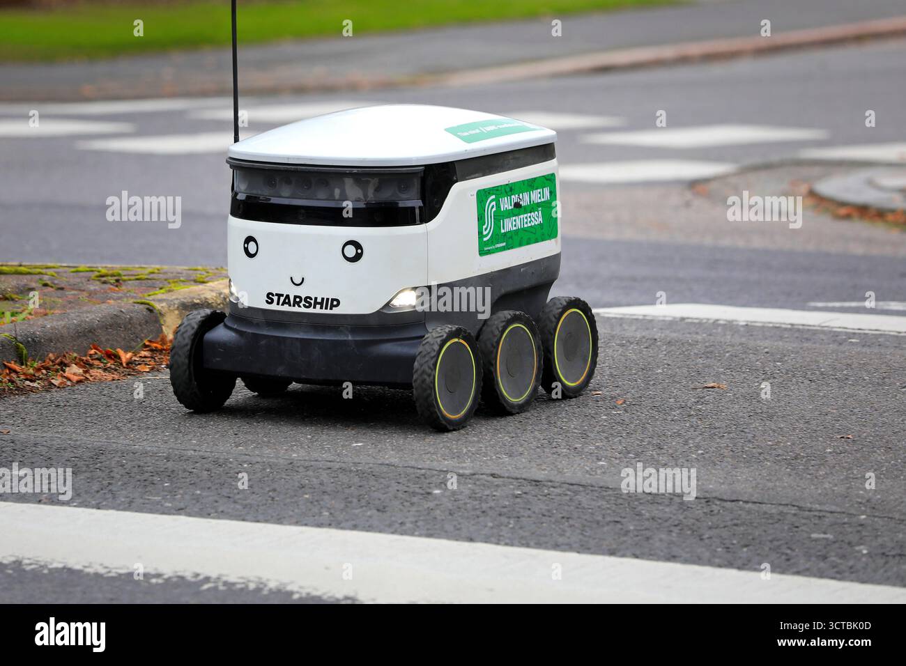 Autonomous food delivery robot made by Starship Technologies, used by ...