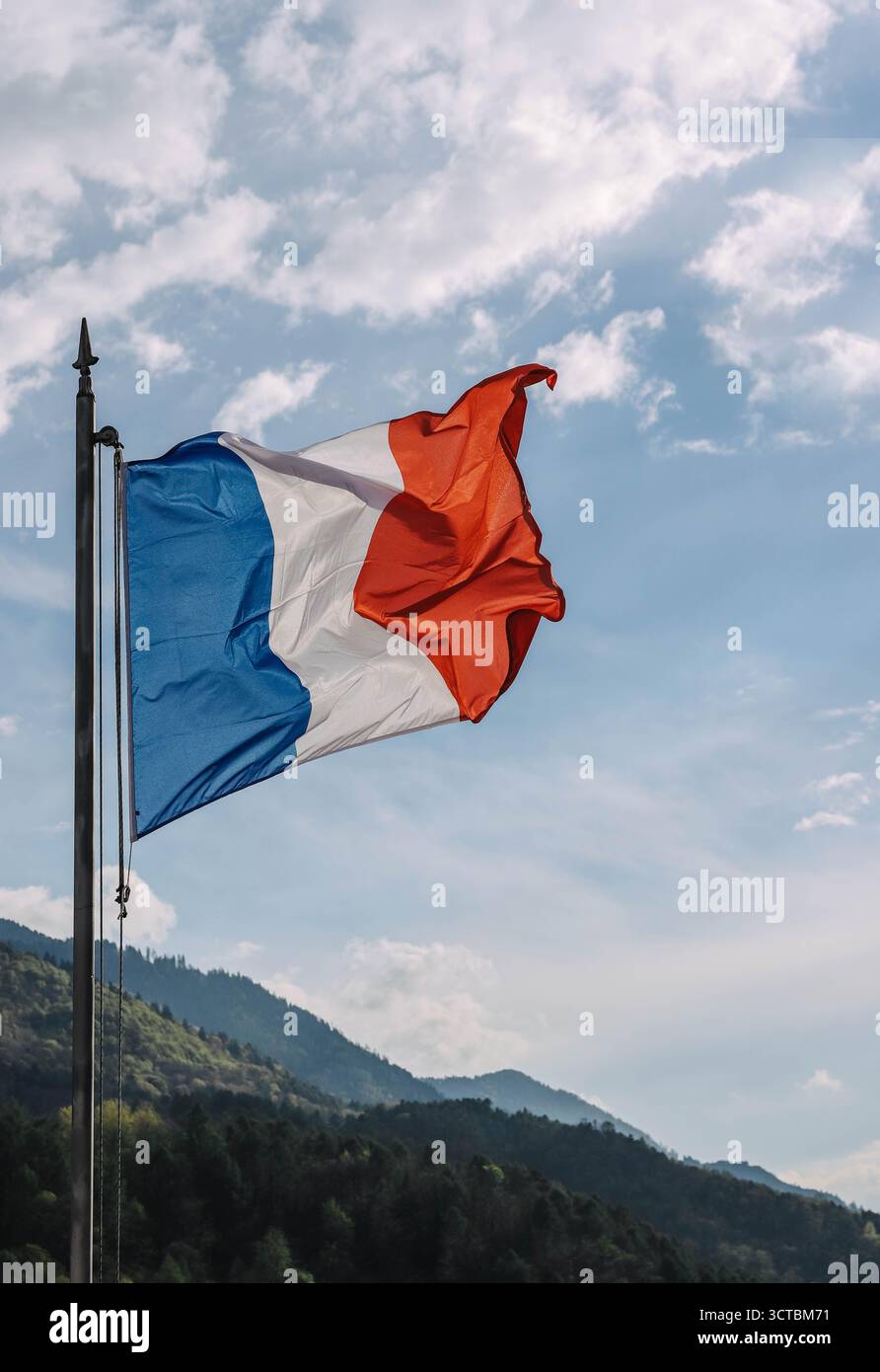 Flags france eu wave hi-res stock photography and images - Alamy
