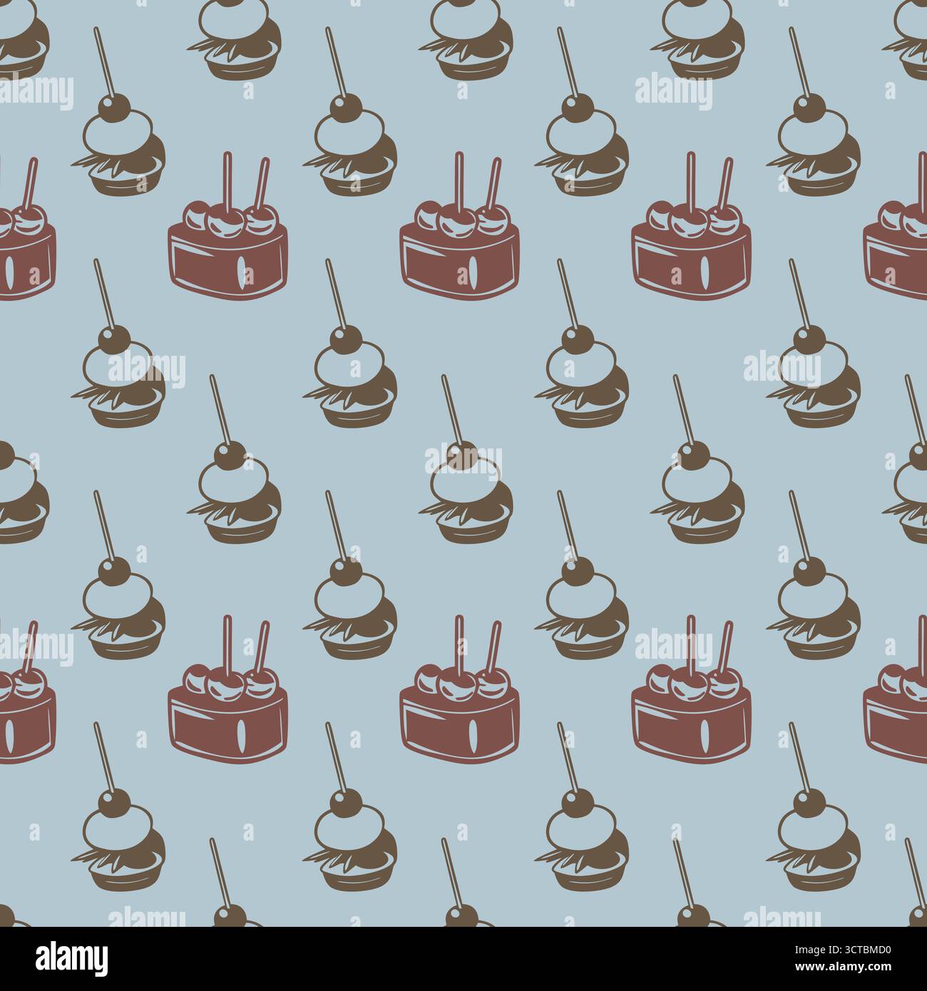 Banner sweet cakes pattern Stock Vector Images - Alamy