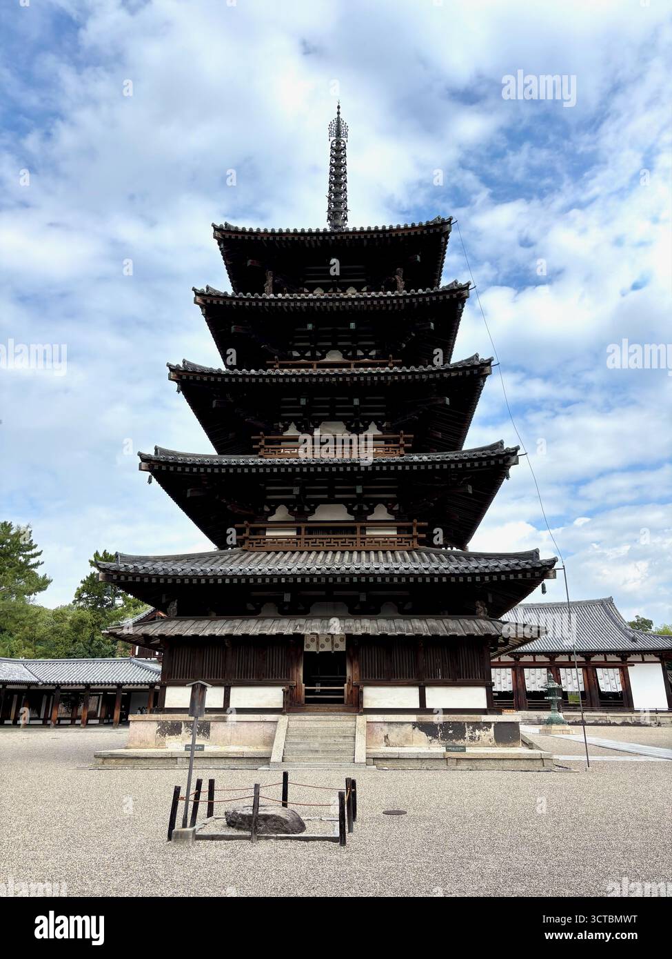 The Five-stories Pagoda of Horyu-ji Temple in Nara, Japan. This pagoda ...