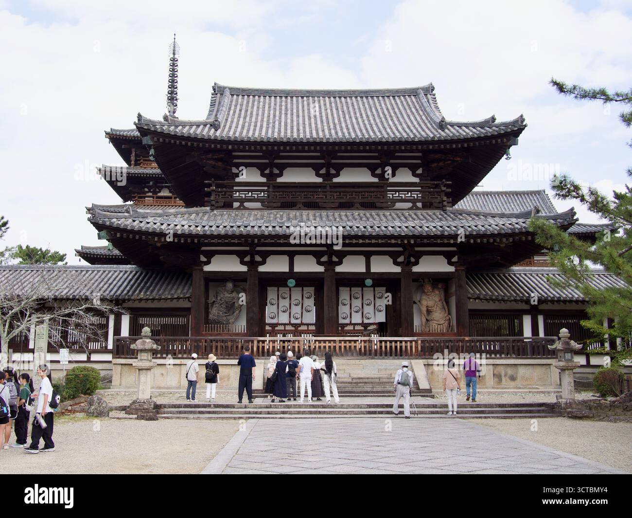 The Middle Gate or Chumon of Horyuji Temple in Nara, Japan. This gate ...