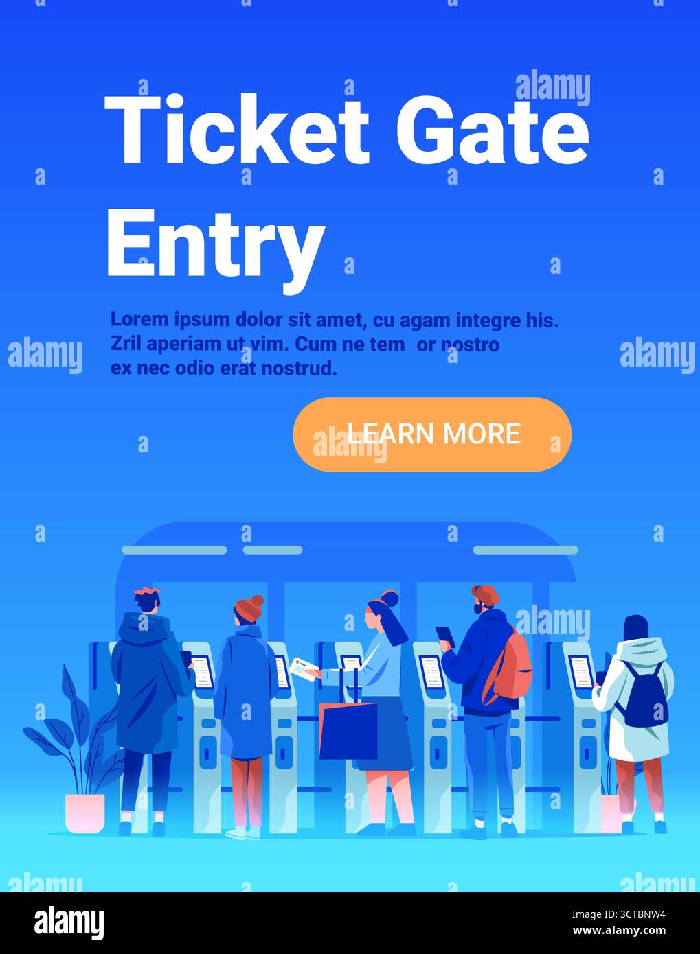 Automated turnstiles Stock Vector Images - Alamy