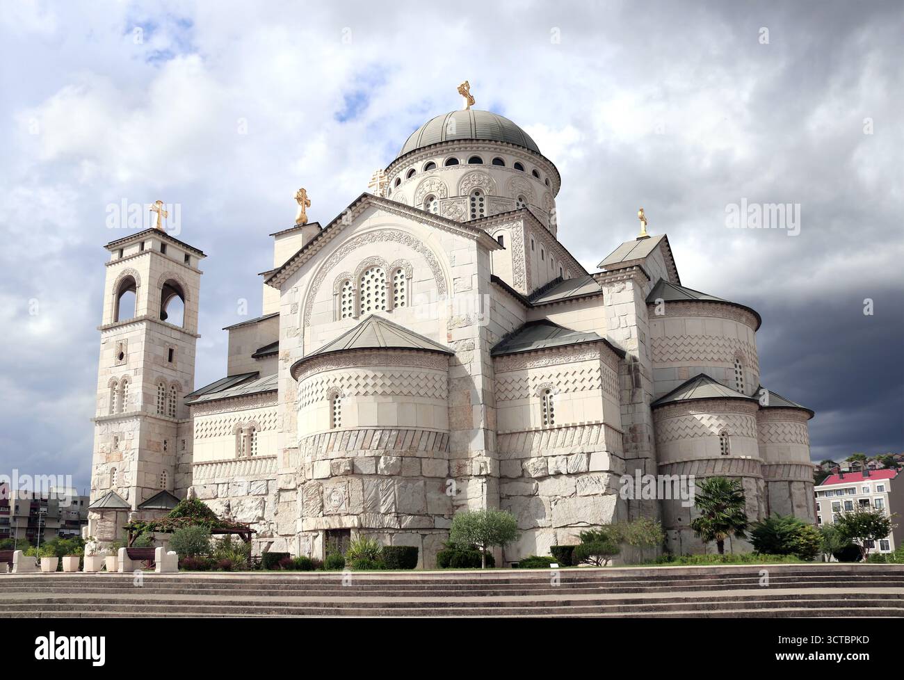 Famous landmark cathedral of Christ's Resurrection, Podgorica ...