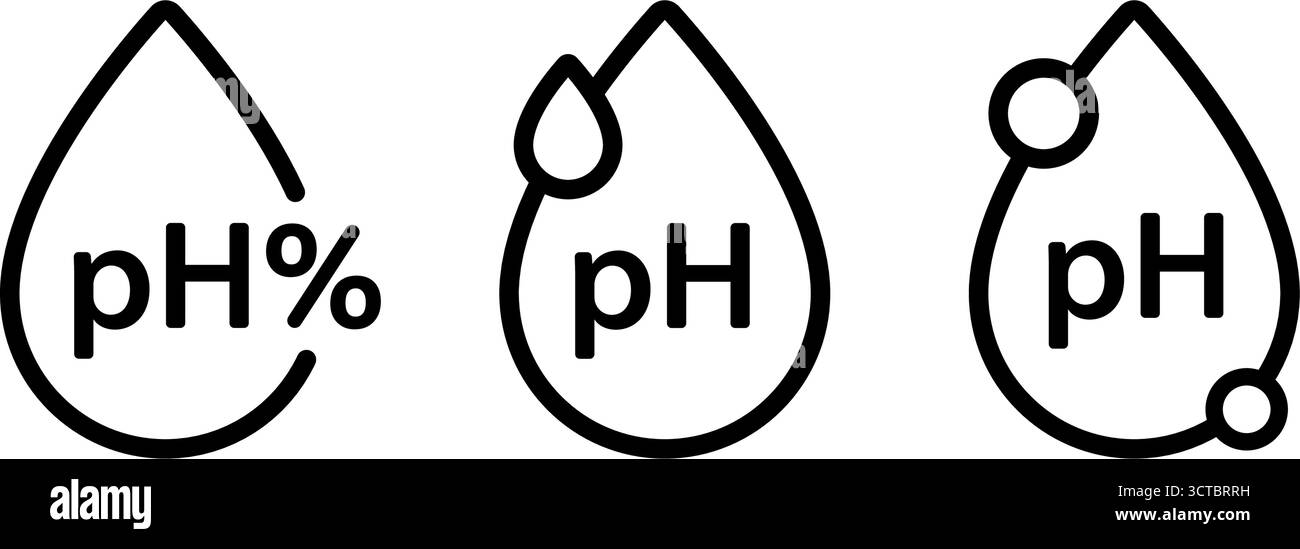 PH balance icon. Neutral water level. Water PH measure. Neutral balance ...