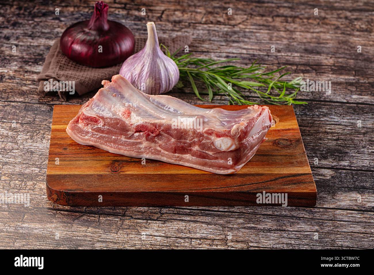 Raw pork spare ribs meat for cooking Stock Photo - Alamy