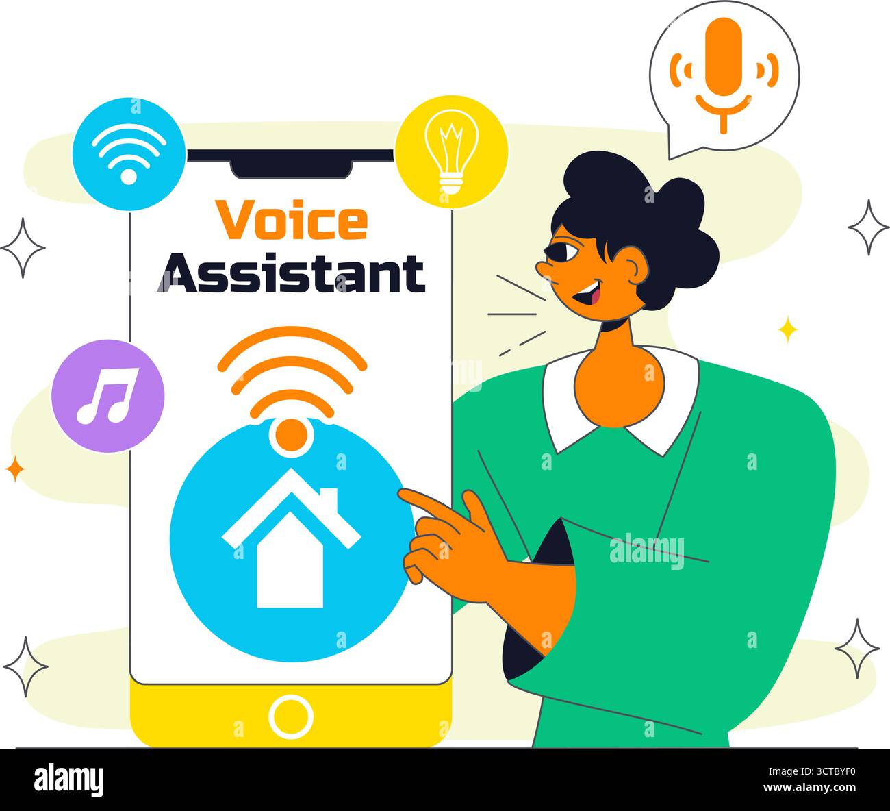 Microphone interaction Stock Vector Images - Alamy