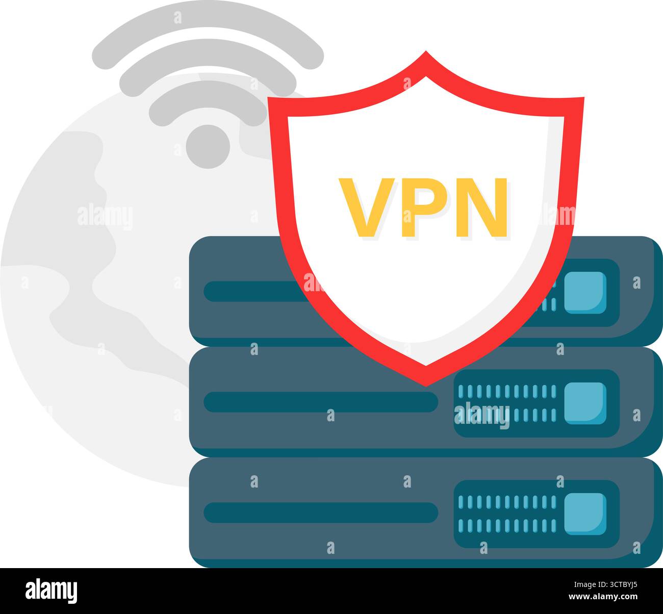 Virtual server vpn network Stock Vector Images - Alamy