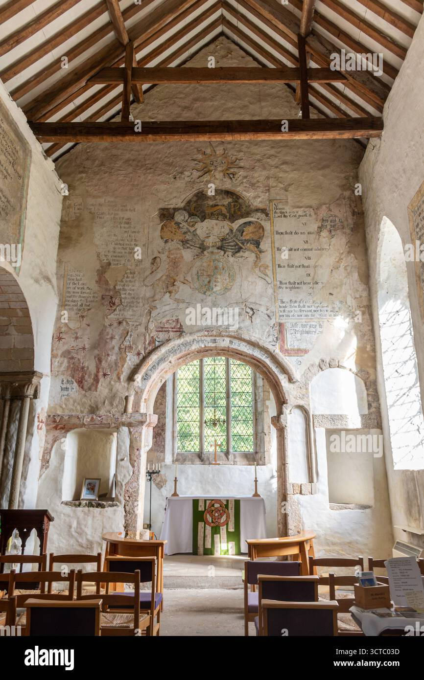 Historic wall paintings in the chancel of St Martin's Church, Wareham ...
