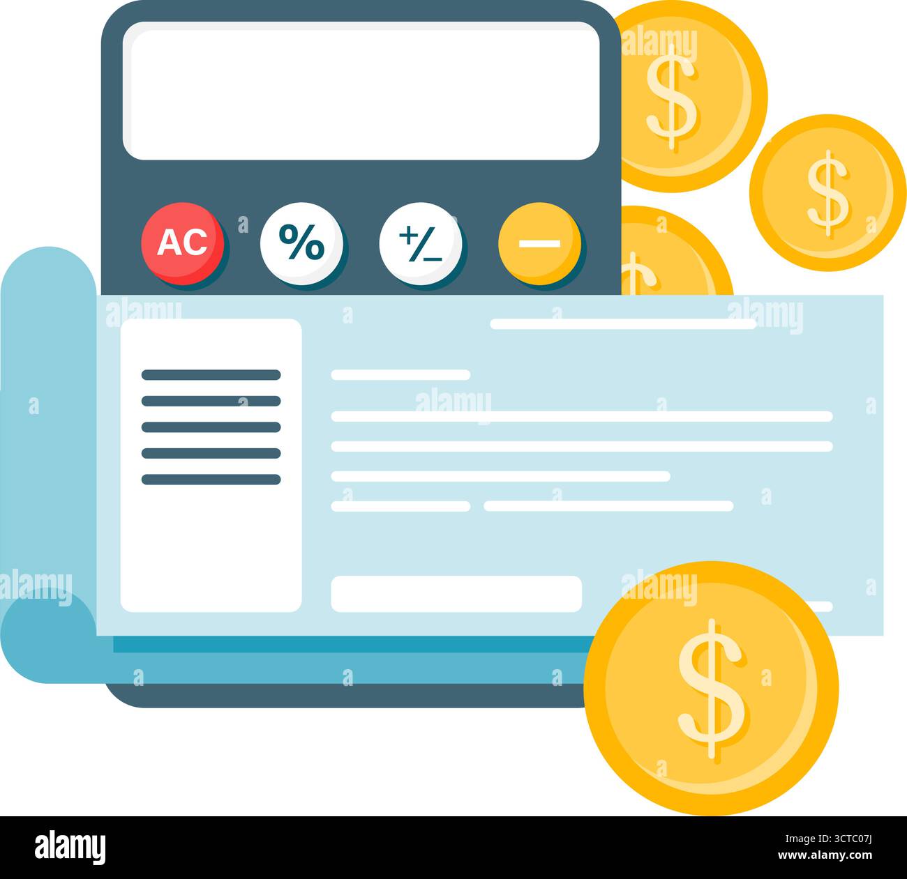 Business sheet calculator Stock Vector Images - Alamy