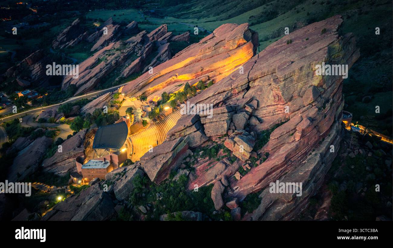 Red rocks amphitheater concert night hi-res stock photography and ...