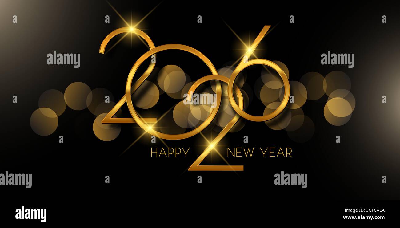 2026 golden glitter numbers hi-res stock photography and images - Alamy