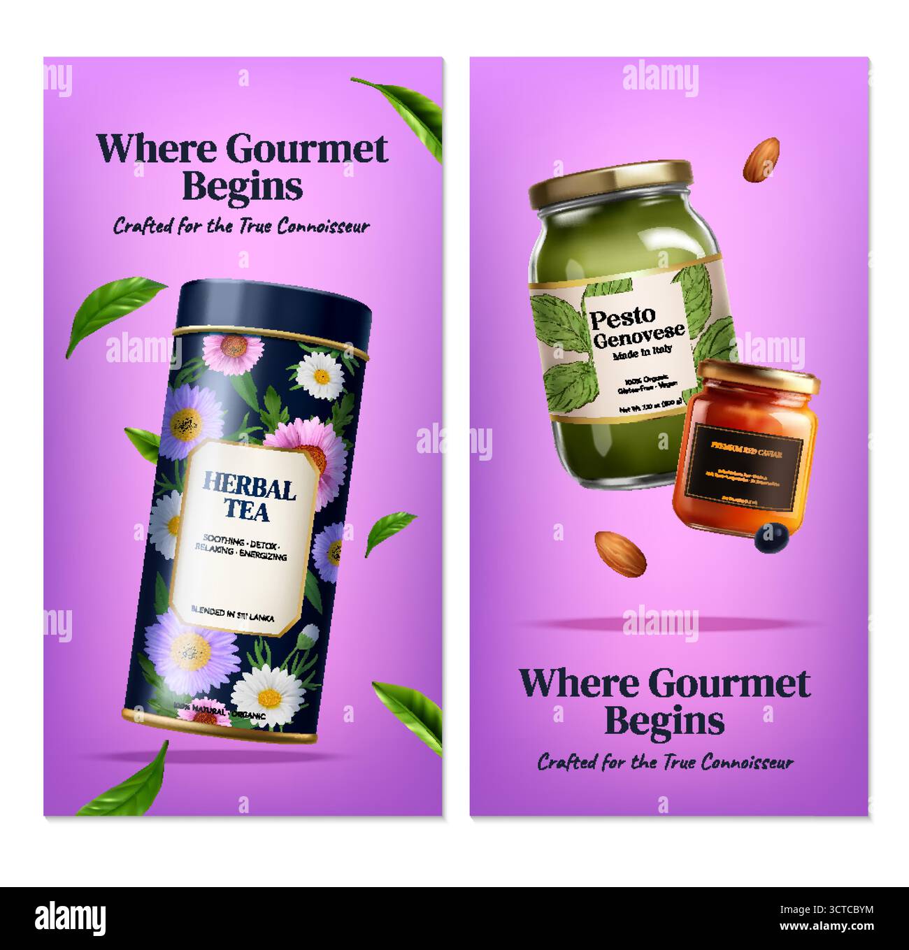 Vertical gourmet food ads hi-res stock photography and images - Alamy