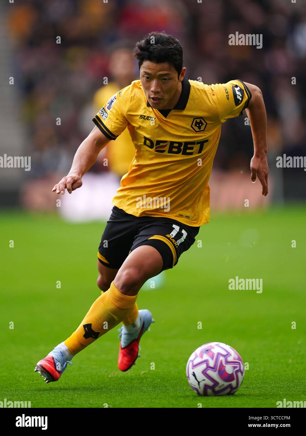 Wolverhampton Wanderers' Hwang Hee-Chan during the Premier League match at Molineux Stadium ...