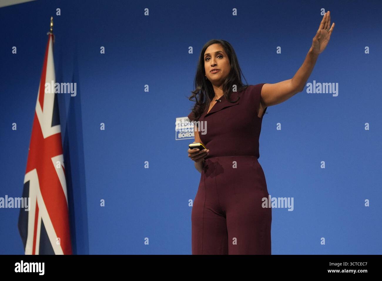 Shadow energy secretary Claire Coutinho, making a speech during the ...