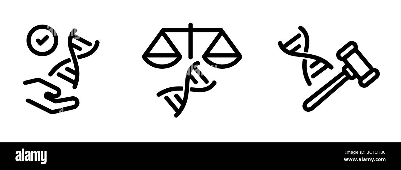 ethical principles in genetics and biotechnology icons feature hand ...