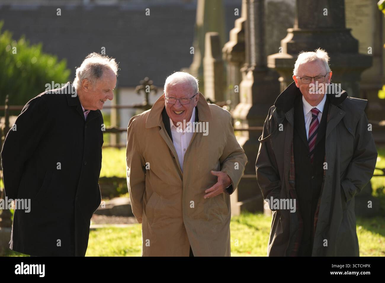(Left to right) Vincent Browne, Sean Duignan and Sean O'Rourke arrive ...