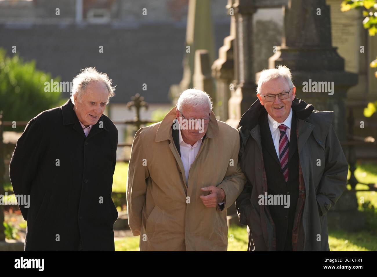 (Left to right) Vincent Browne, Sean Duignan and Sean O'Rourke arrive ...