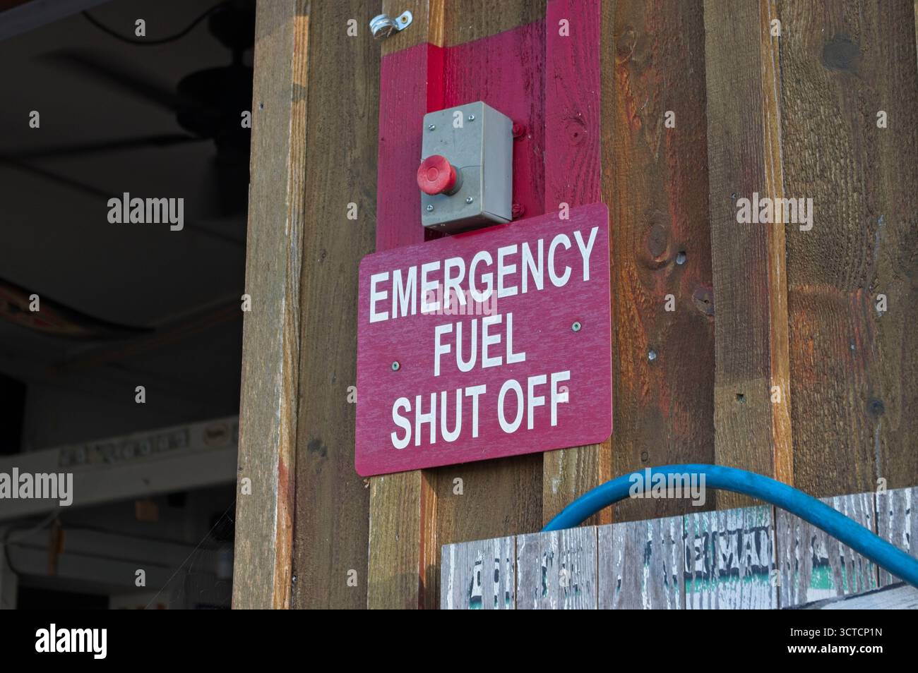 Emergency fuel shut off button Stock Photo - Alamy