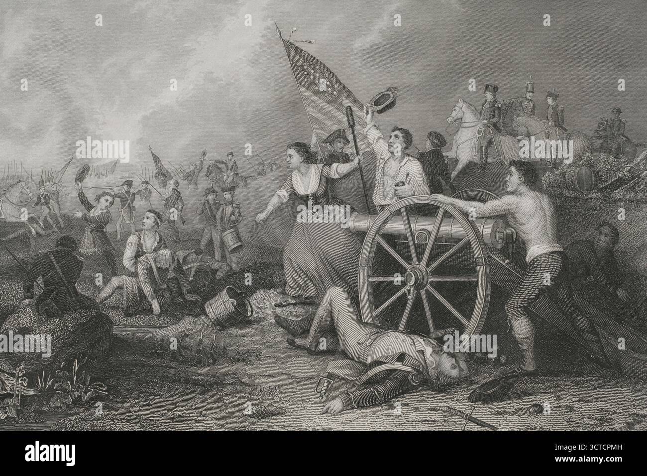 American Revolutionary War. Battle of Monmouth (28 June 1778). The ...