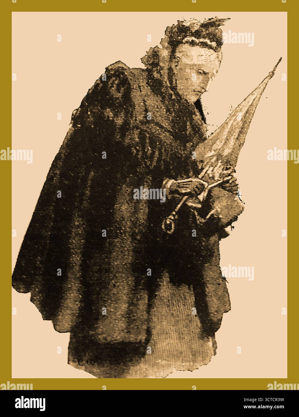 A typical dressed old woman of the late 1800s Stock Photo - Alamy