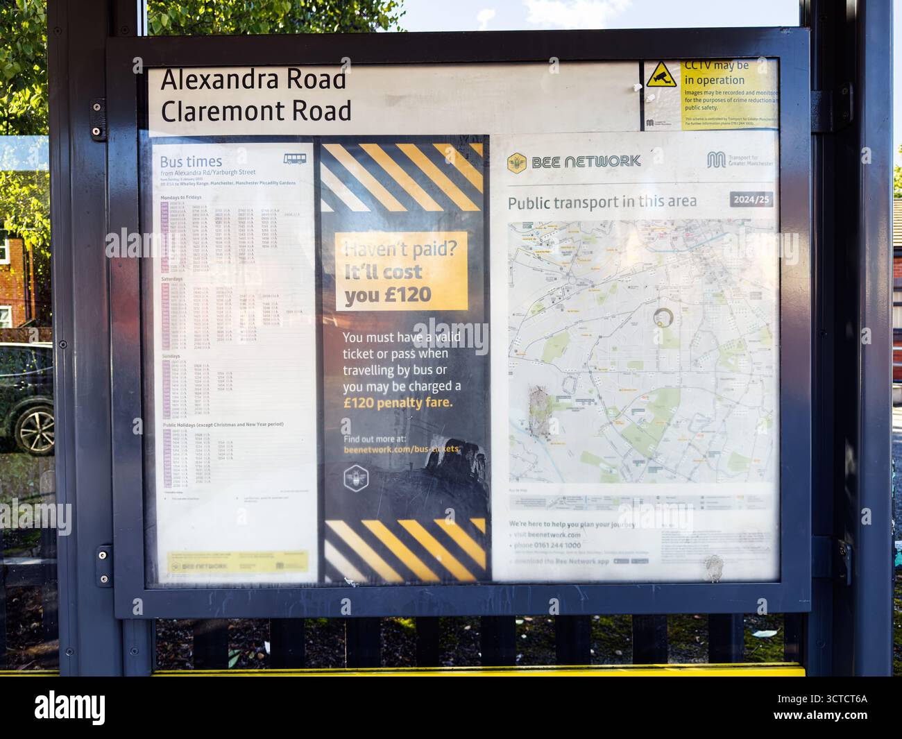 Manchester, UK - September 25, 2025: Public transport display with ...