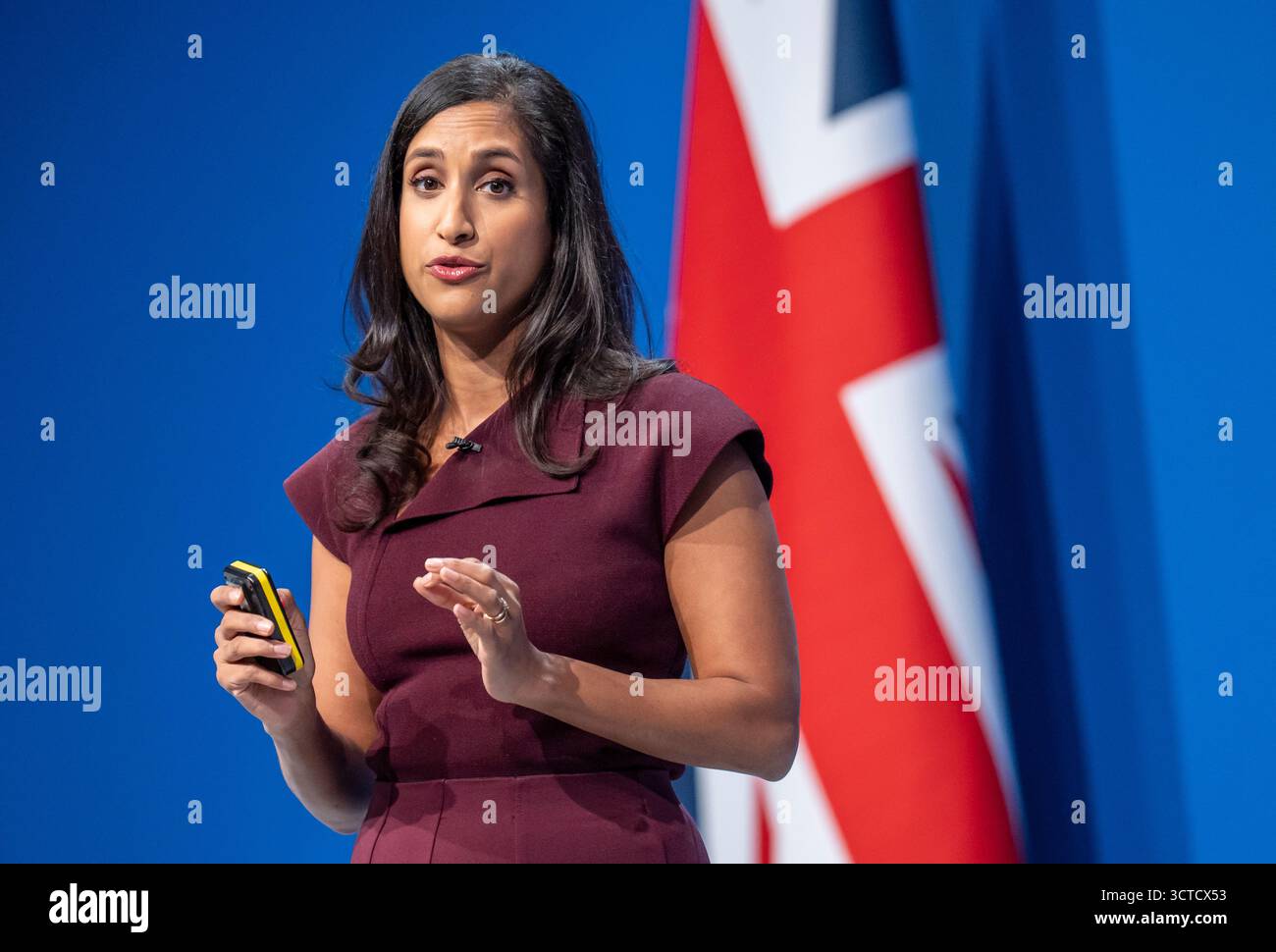 Shadow energy secretary Claire Coutinho, making a speech during the ...