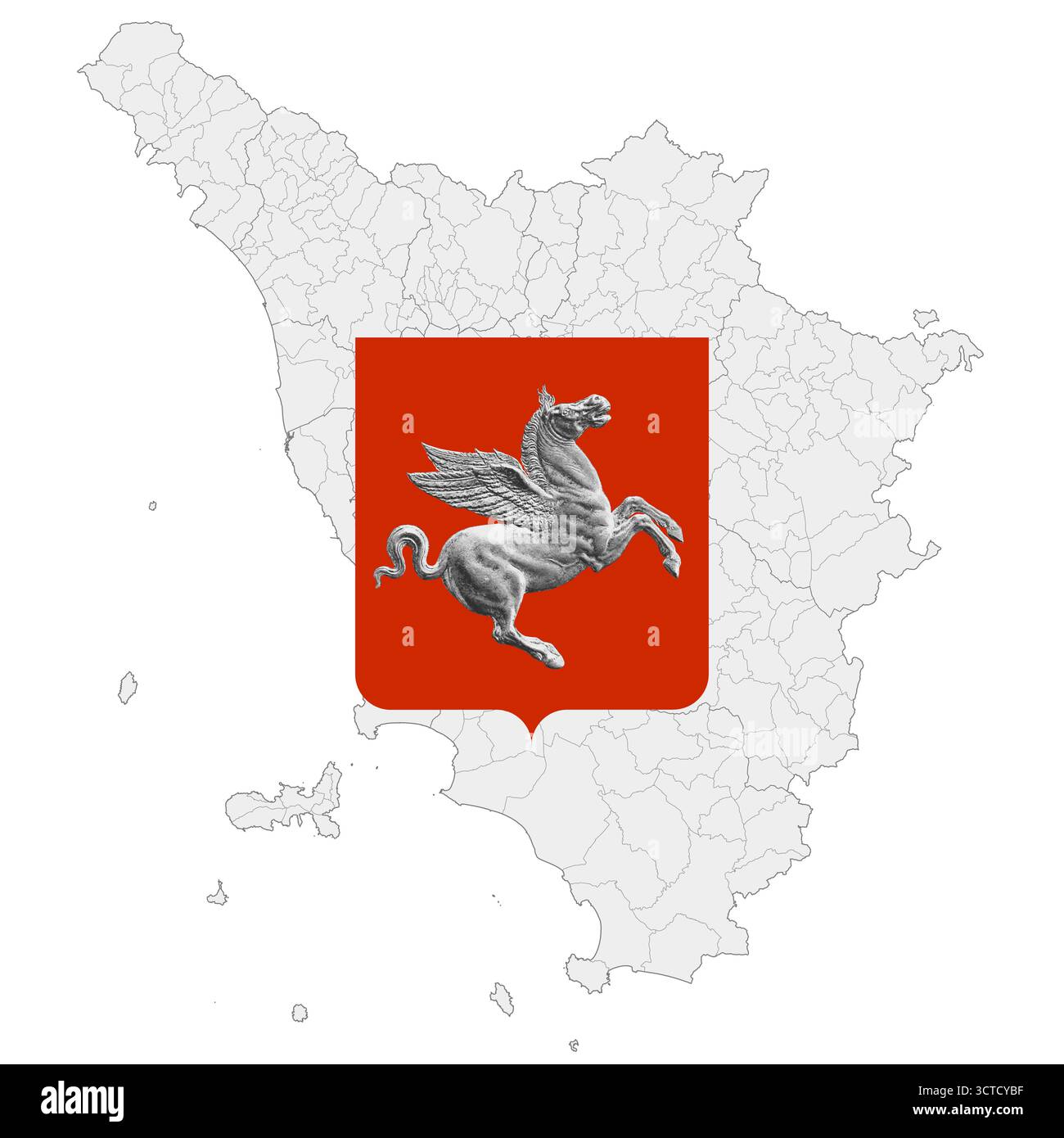 Tuscany region map hi-res stock photography and images - Alamy