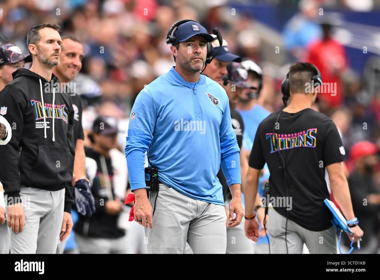 Tennessee Titans head coach Brian Callahan looks on during the first ...