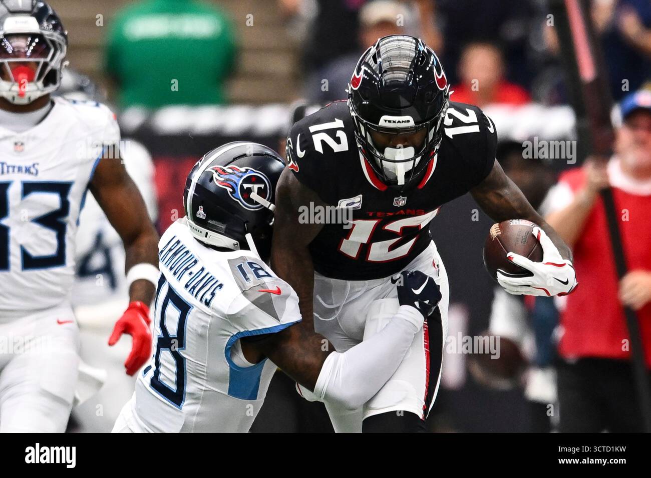 Houston Texans wide receiver Nico Collins (12) catches a pass in the ...