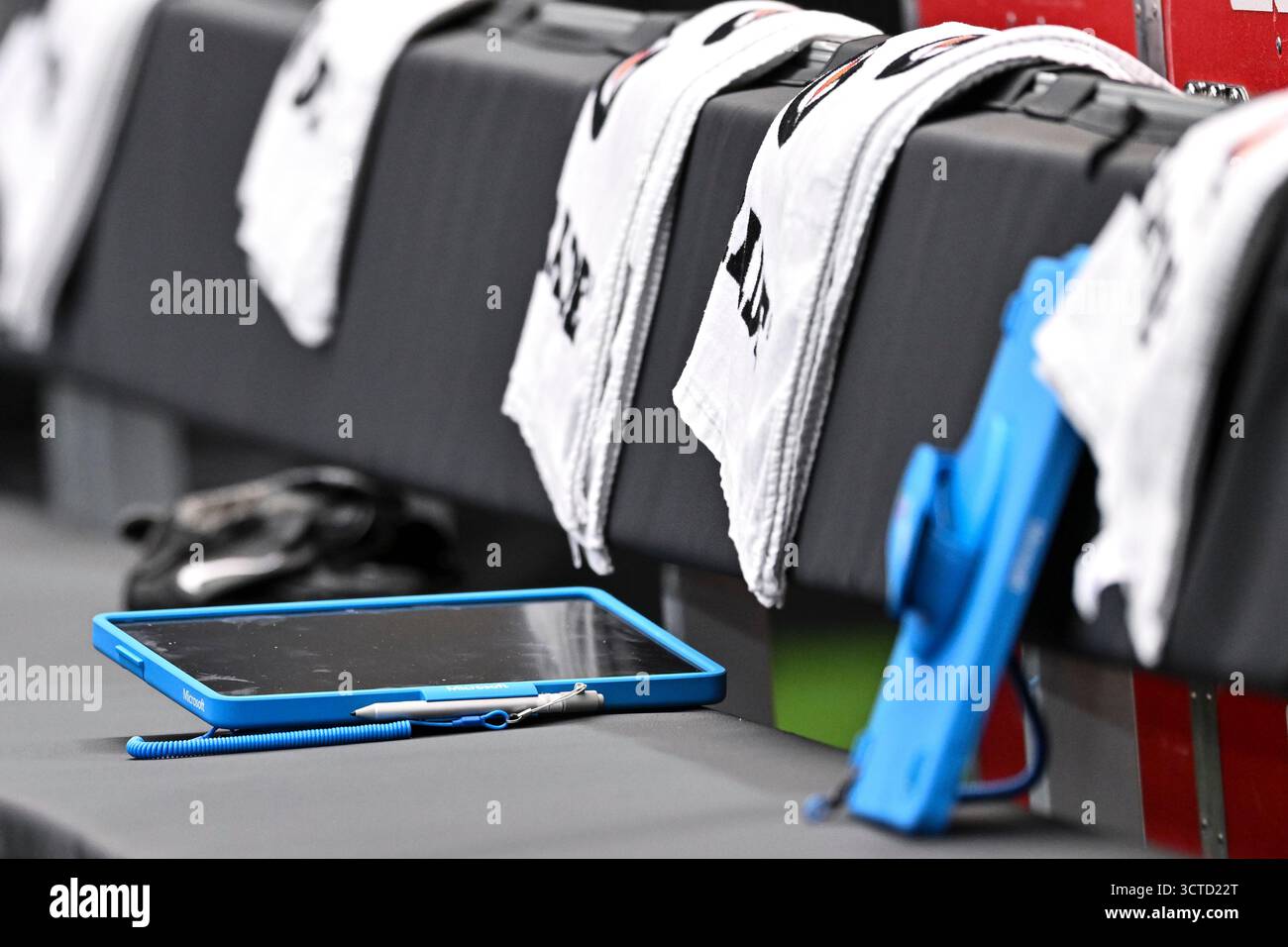 NFL Copilot by Microsoft seen on the sideline at an NFL football game ...