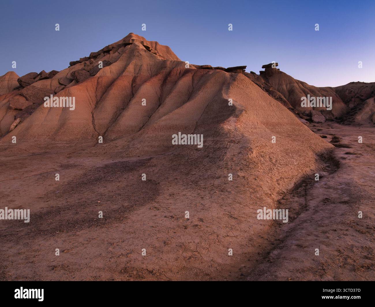 Abstract Desert Badlands Texture at Golden Hour - Striking close-up of ...