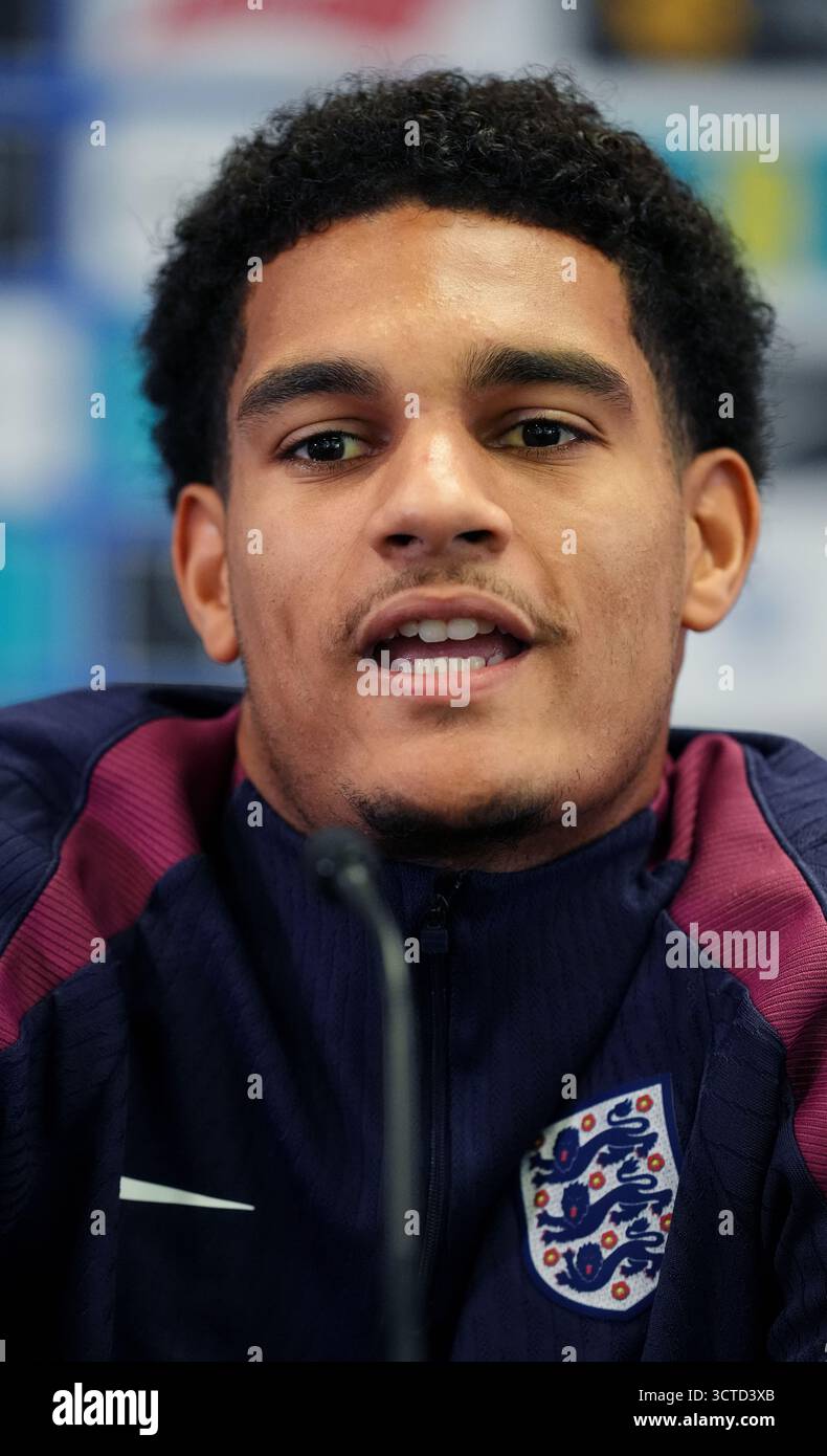 England's Jarell Quansah during a media day at St George's Park, Burton ...