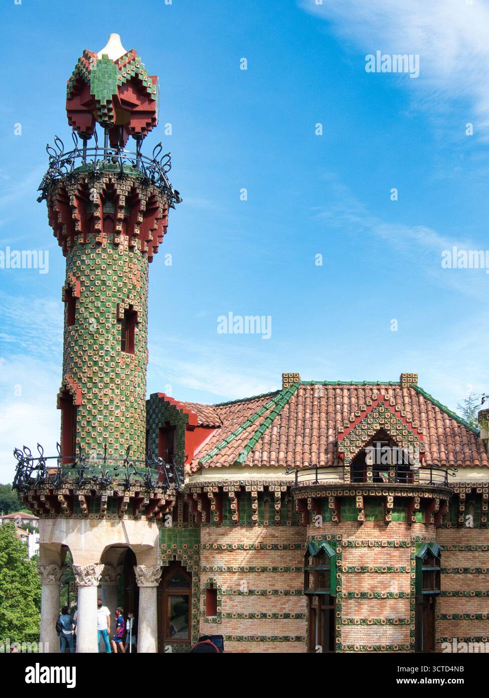 Gaudi's El Capricho Tower and Facade - Iconic view of Antonio Gaudi's ...