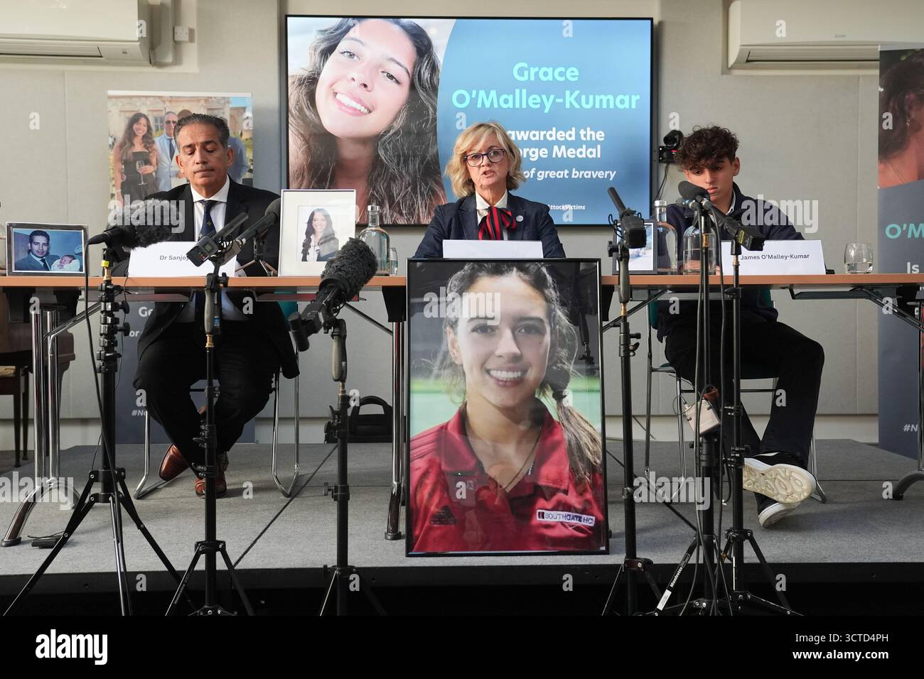 (left to right) Murdered student Grace O'Malley Kumar's parents Dr Sanjoy Kumar and Dr Sinead O ...