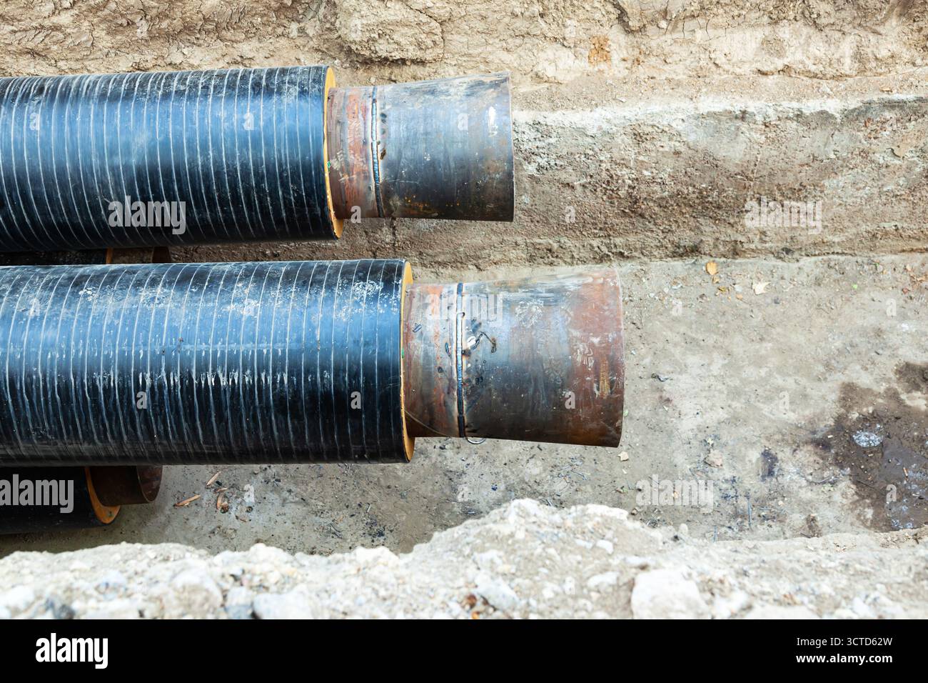 Underground heat pipes replacement communications hi-res stock ...