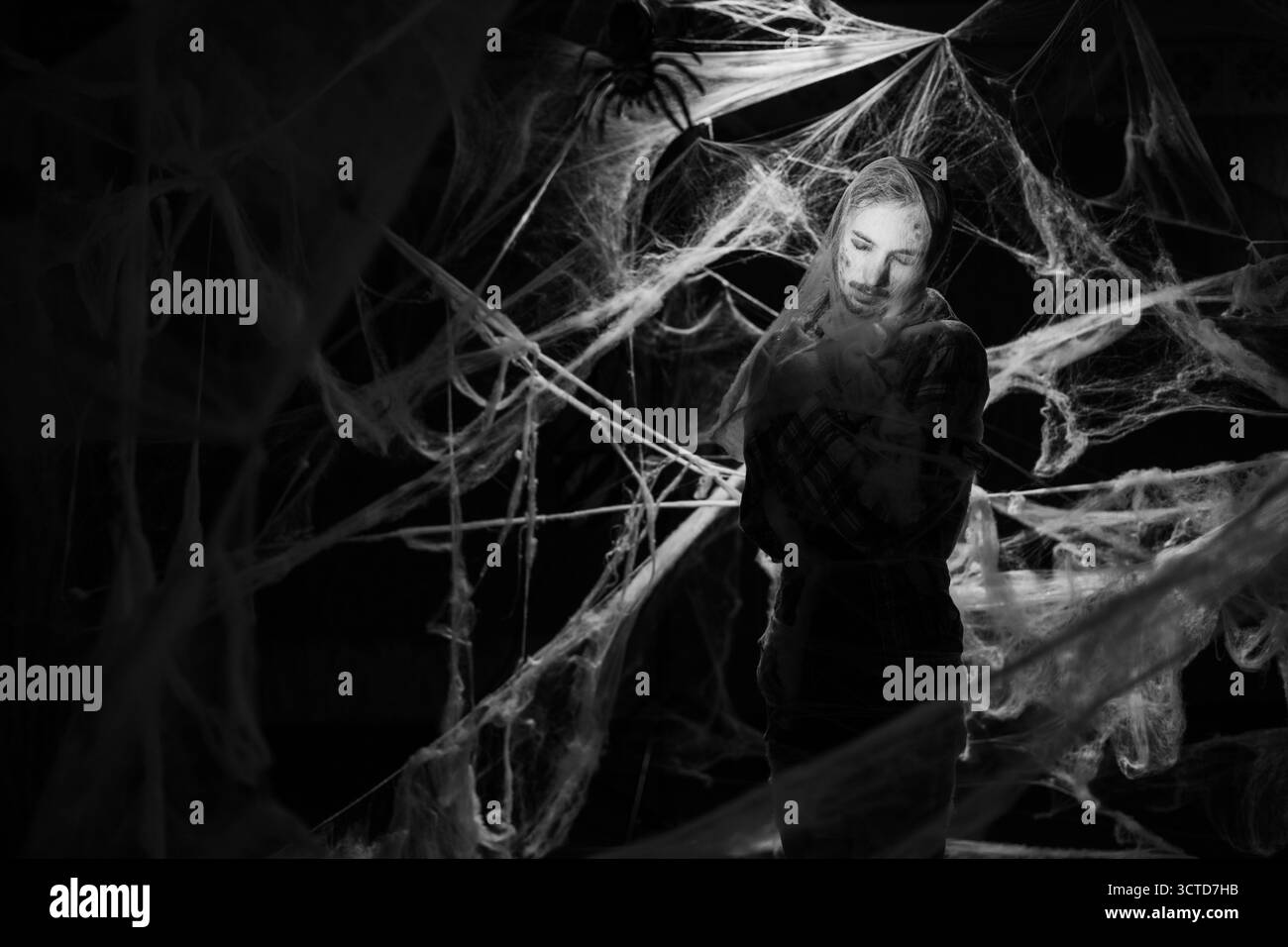 Network man tangled in Black and White Stock Photos & Images - Alamy