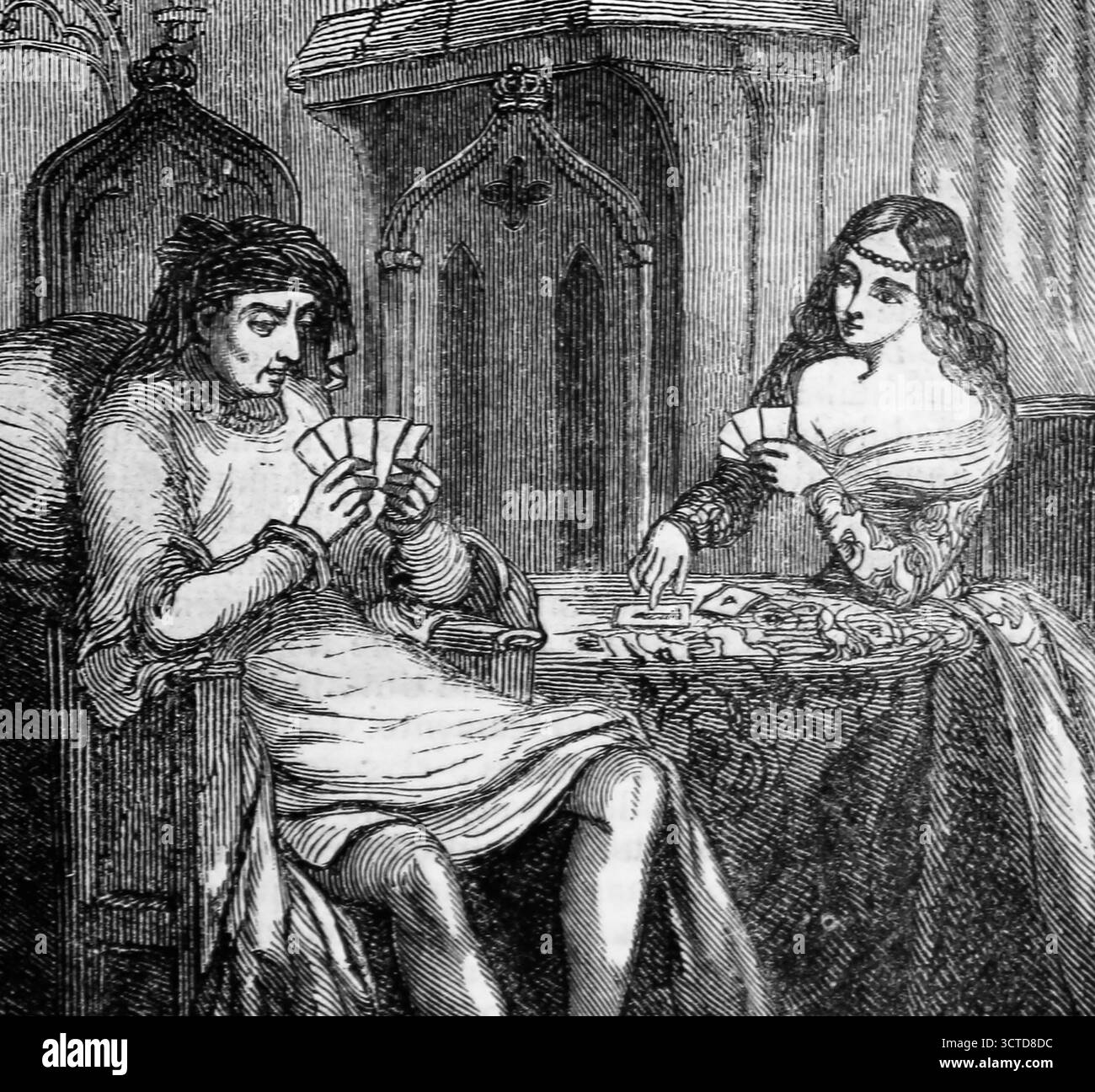 Game of cards Black and White Stock Photos & Images - Alamy