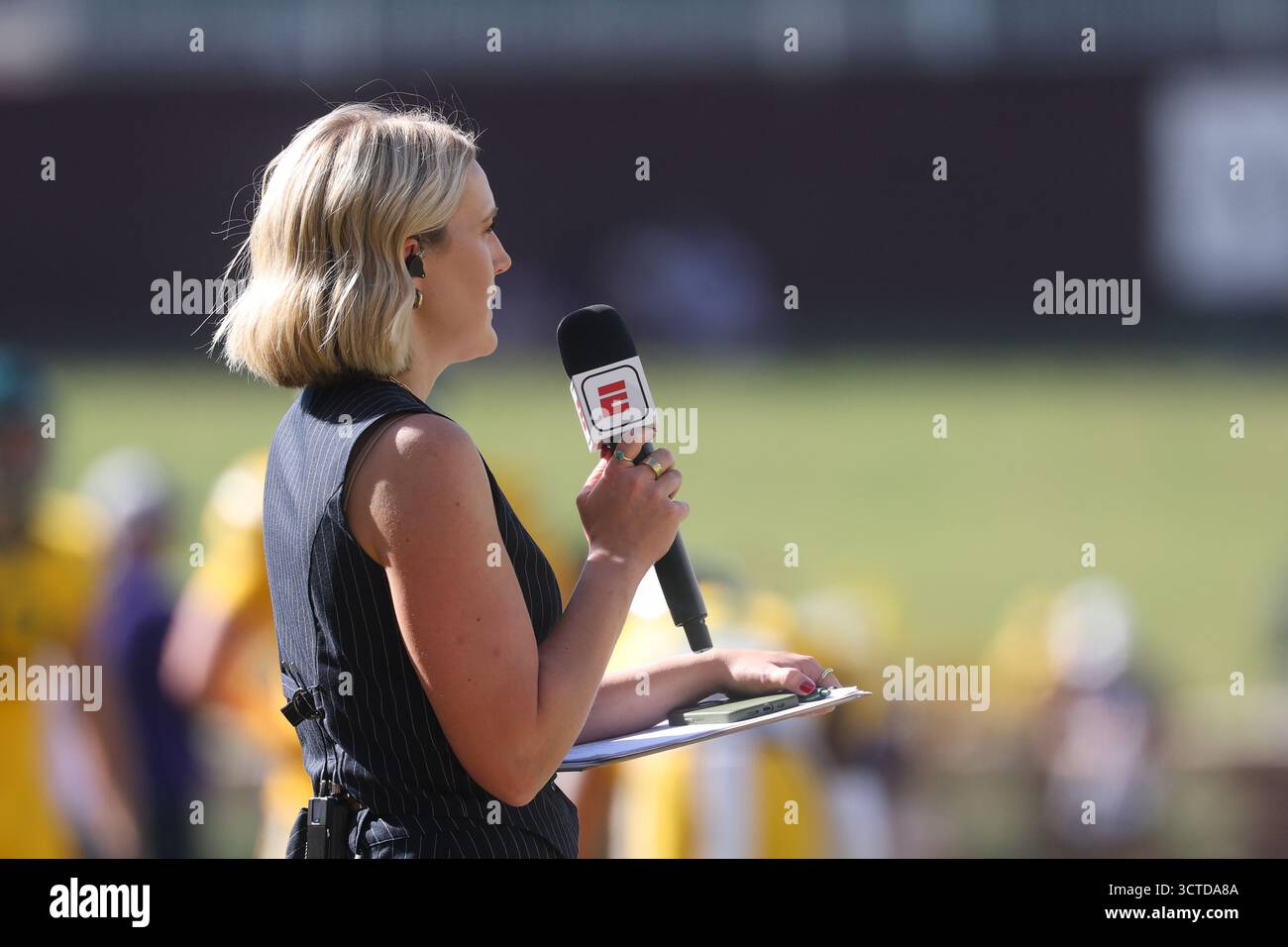 WACO, TX - OCTOBER 04: ESPN Tori Petry on the field before the Big 12 ...
