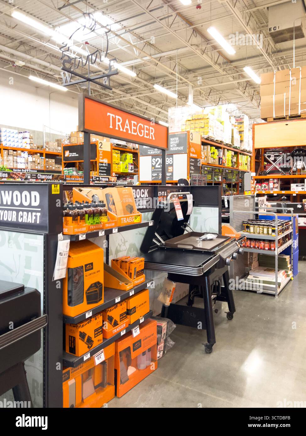 Grill Section Inside Home Depot Store Stock Photo - Alamy