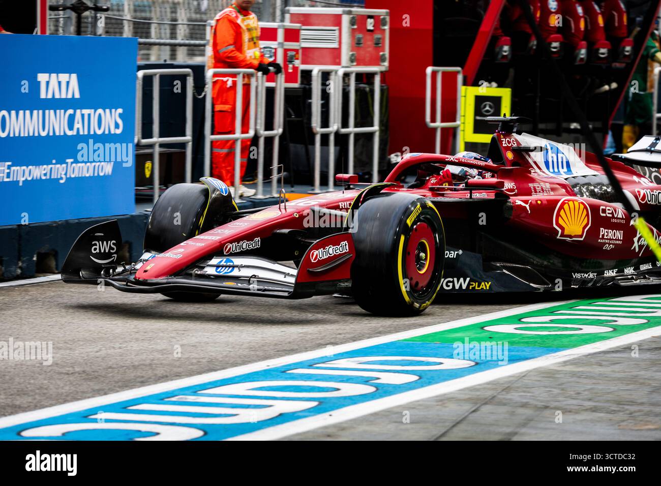Charles Leclerc of Monaco and Scuderia Ferrari during Free Practice 3 ...