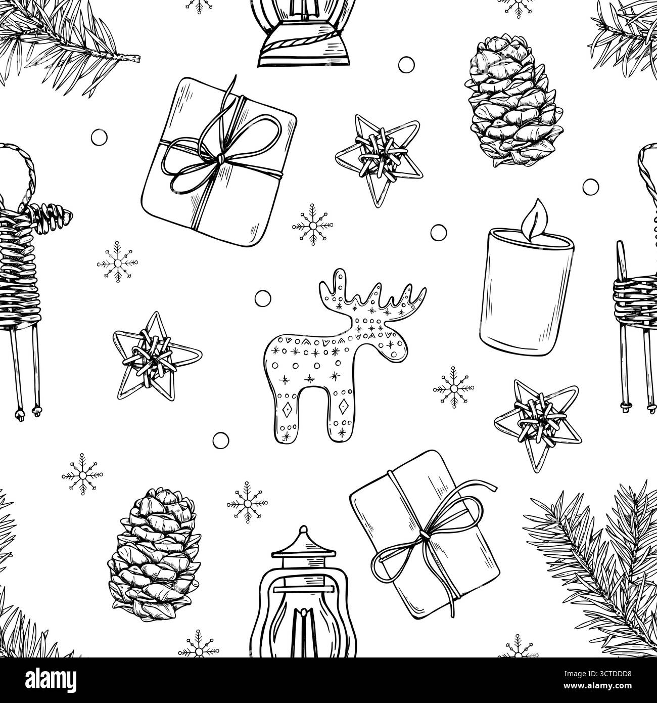 Christmas lantern in winter Stock Vector Images - Alamy