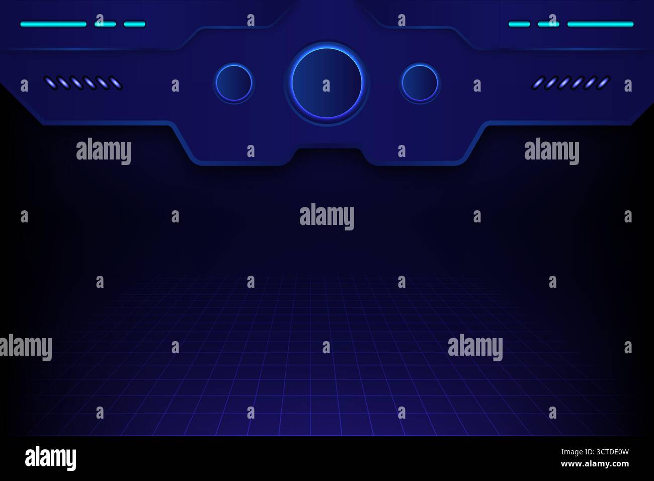 Modern sci-fi user interface with glowing blue details, perfect for ...