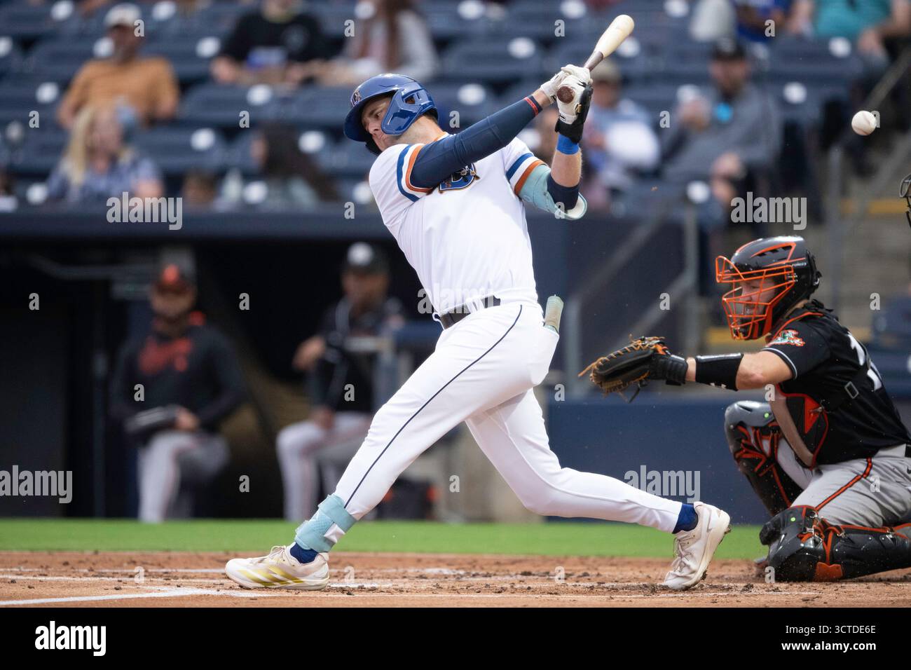 Coco Montes (5) of the Durham Bulls at bat during an International ...