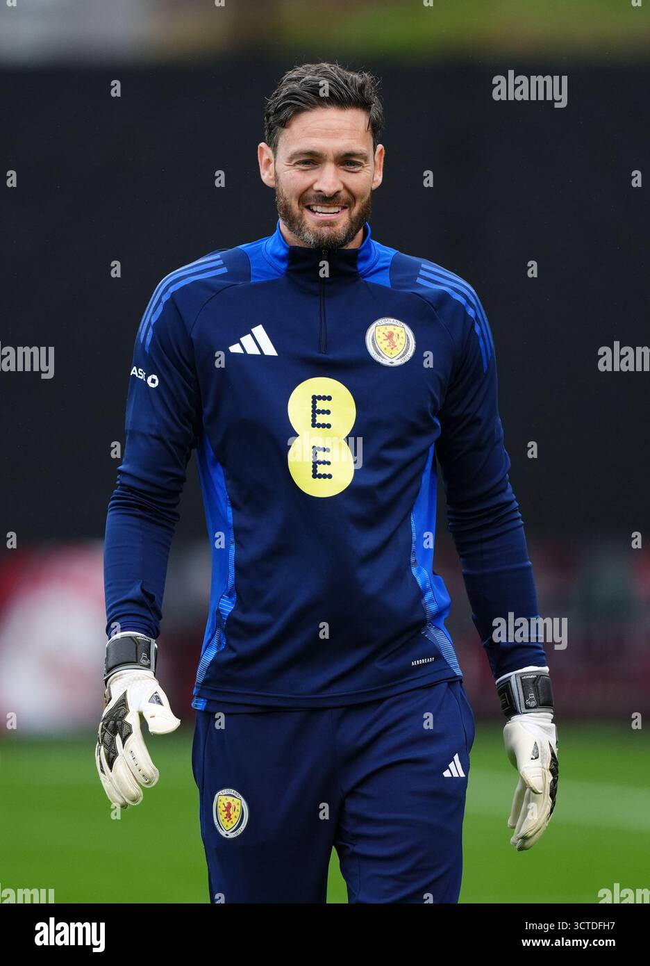Scotland goalkeeper Craig Gordon during a training session at Lesser ...